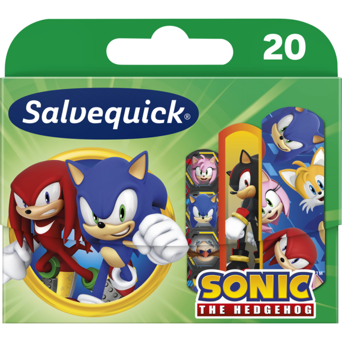 Salvequick Sonic the Hedgehog lastenlaastari 20 kpl | Olo-apteekki
