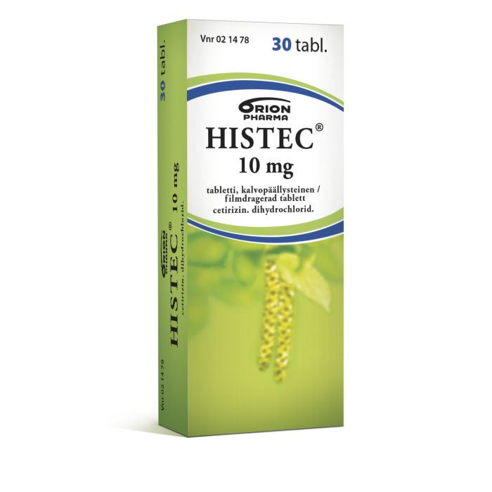 HISTEC 10 mg 30 fol tabletti, kalvopäällysteinen | Olo-apteekki