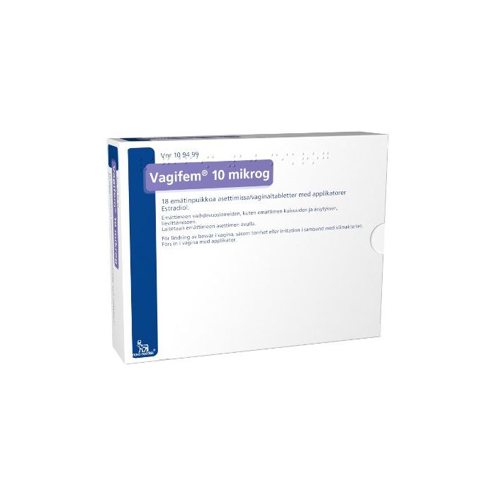 VAGIFEM 10 mikrog 18 fol emätinpuikko, tabletti | Olo-apteekki