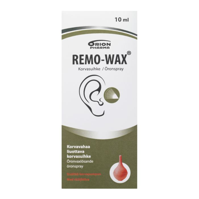 Remo-Wax korvasuihke + pumppu 10 ml - Korvien puhdistus ja hoito ...