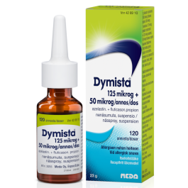 DYMISTA 125/50 mikrog/annos 120 annosta nenäsumute, suspensio | Olo ...