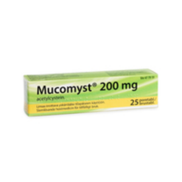 MUCOMYST 200 mg 25 kpl poretabletti | Olo-apteekki