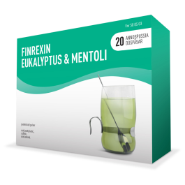FINREXIN EUKALYPTUS & MENTOLI 350/30/300 mg 20 x 5 g jauhe | Olo-apteekki