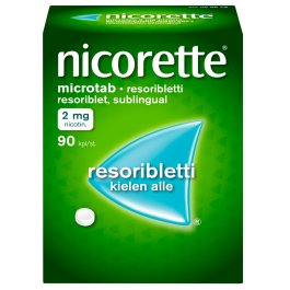 Nicorette Microtab 2 mg 90 kpl kielen alla hajoava tabletti | Olo-apteekki